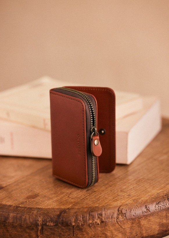 Monedero Trinity - Cámel - Piel - Sézane