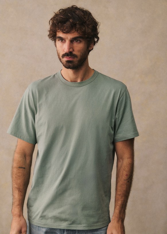 T-Shirt Heston - Vert d'Eau - Coton - Sézane