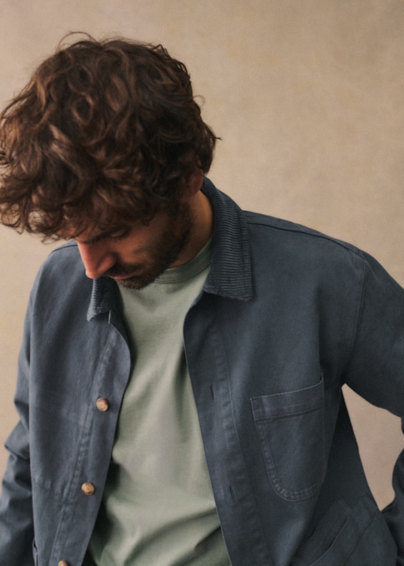 Devon Jacket - Steel Blue - Organic cotton - organic textile - Octobre ...