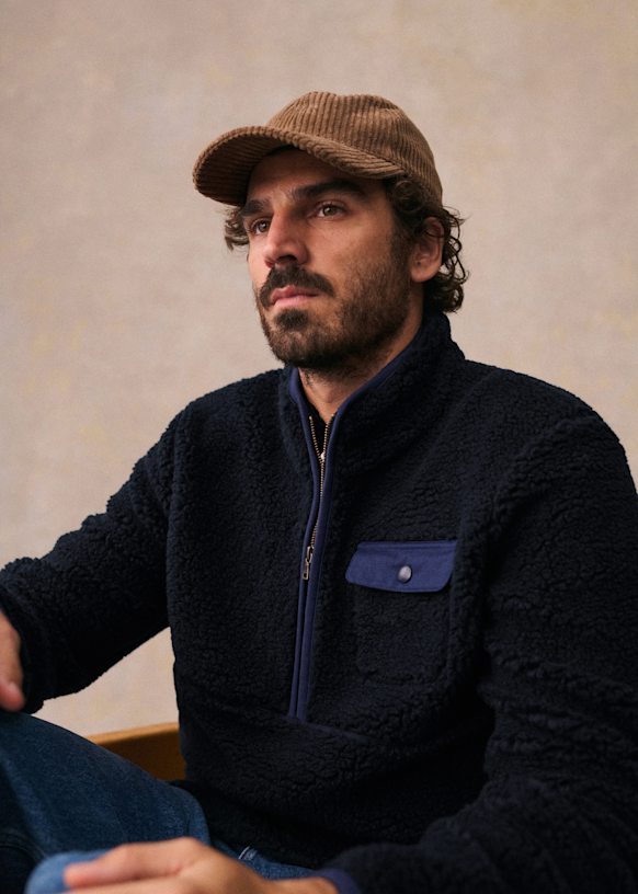 Colton Fleece - Navy - Recycled polyester - Octobre Éditions