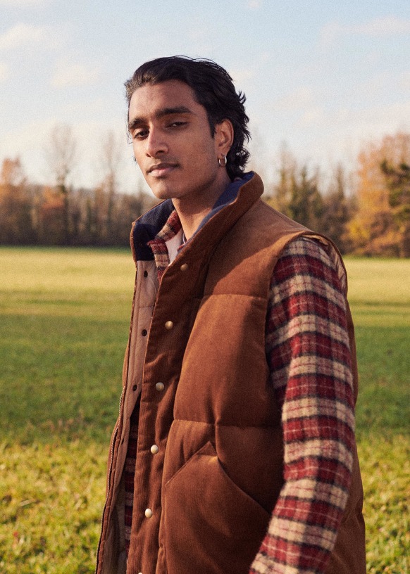 Randolf Sleeveless Puffa Jacket - Camel - Cotton - Sézane