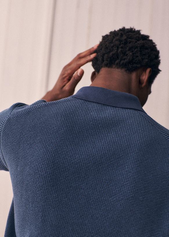 Polo Maille Gael - Marine - Coton biologique - textile biologique ...