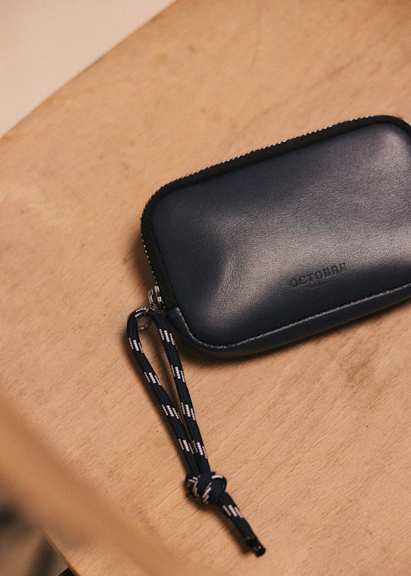 Cadell Coin Case - Navy - Leather - Sézane