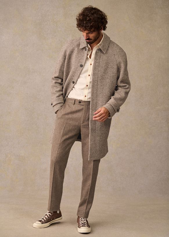 Weldon Coat - Heather Navy - Wool - Octobre Éditions