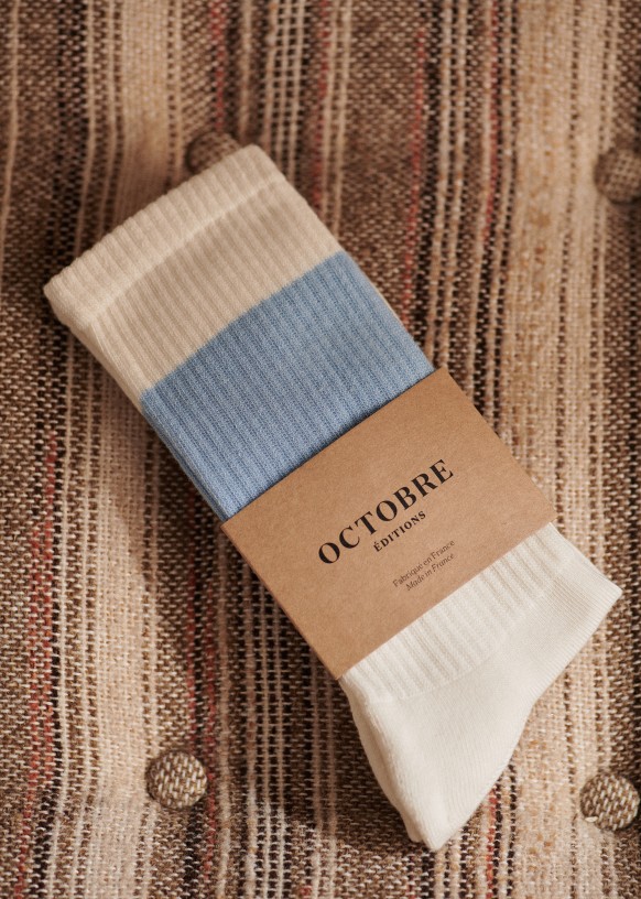 Ray Socks - Light Blue - Organic Cotton - Sézane