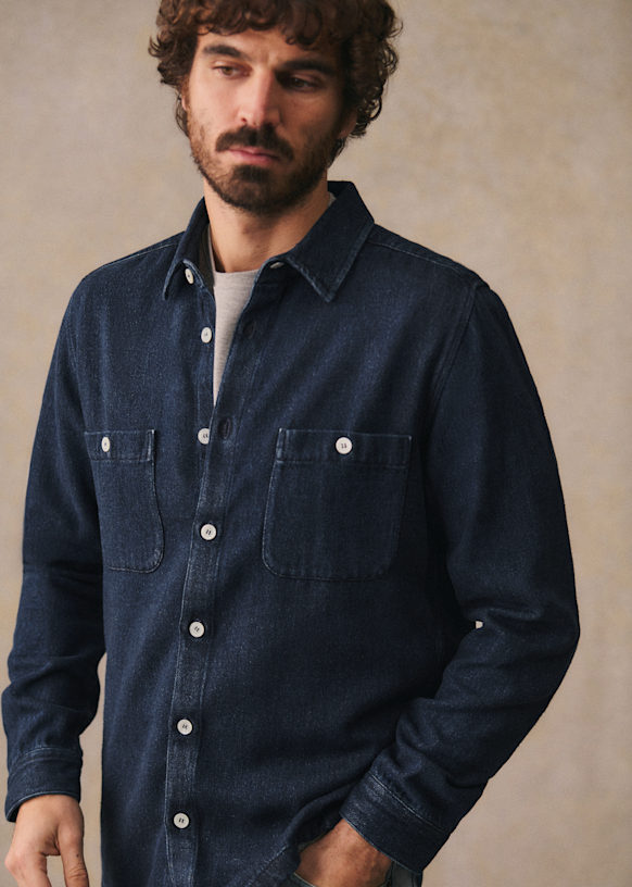 Claggan Denim Shirt - Denim Blue - Lyocell - Octobre Éditions