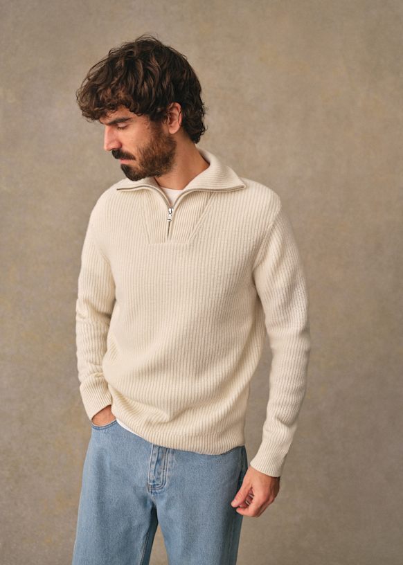 Berwin Sweater - Ecru - Wool - Octobre Éditions