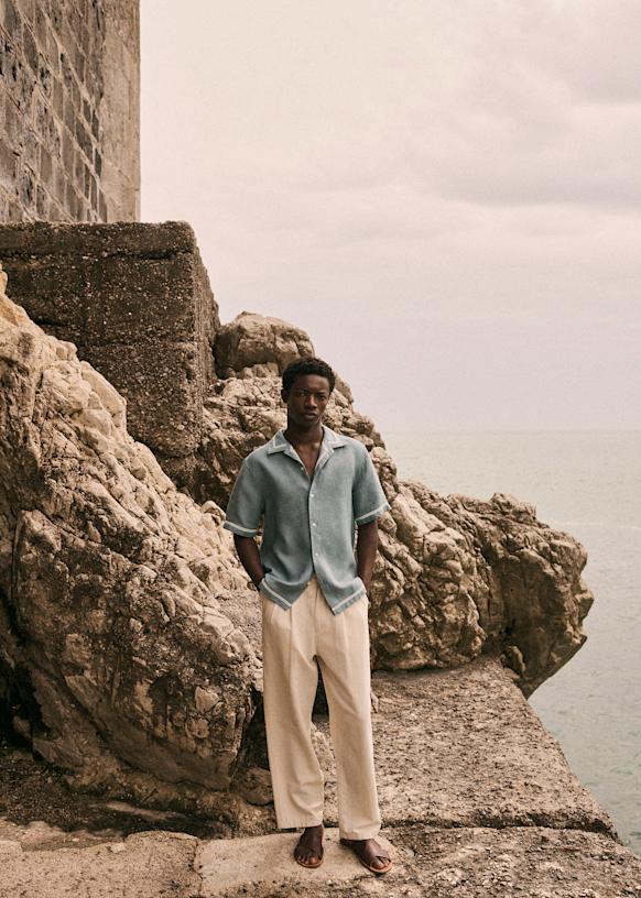 Chemise Janel - Bleu Acier - Lin - Sézane