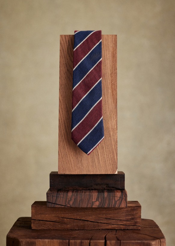 Fletcher Tie - Green Grenadine Silk - Wool - Sézane