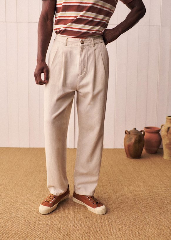 Pantalon Floris - Moutarde - Lin - Octobre Éditions