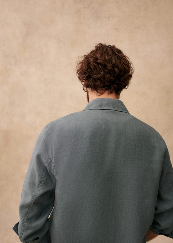 Irwin Jacket - Steel Blue - Linen - Sézane