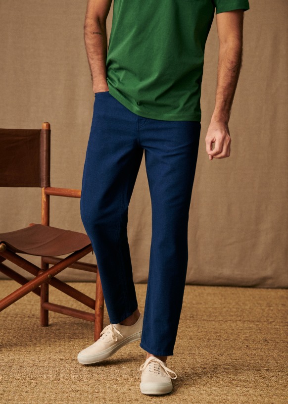 Pantalon Swan - Denim Clair - Coton - Octobre Éditions