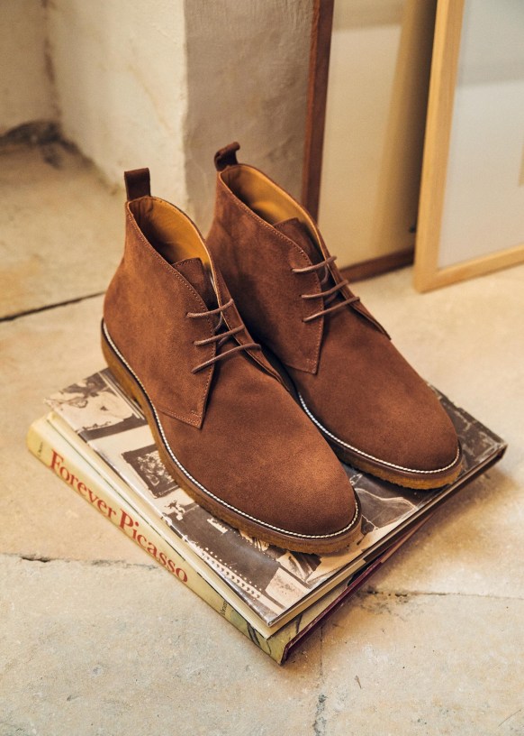 Terry desert boots - Camel Suede - Bovine leather - Sézane