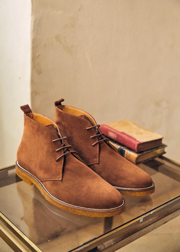 Terry desert boots - Camel Suede - Bovine leather - Sézane
