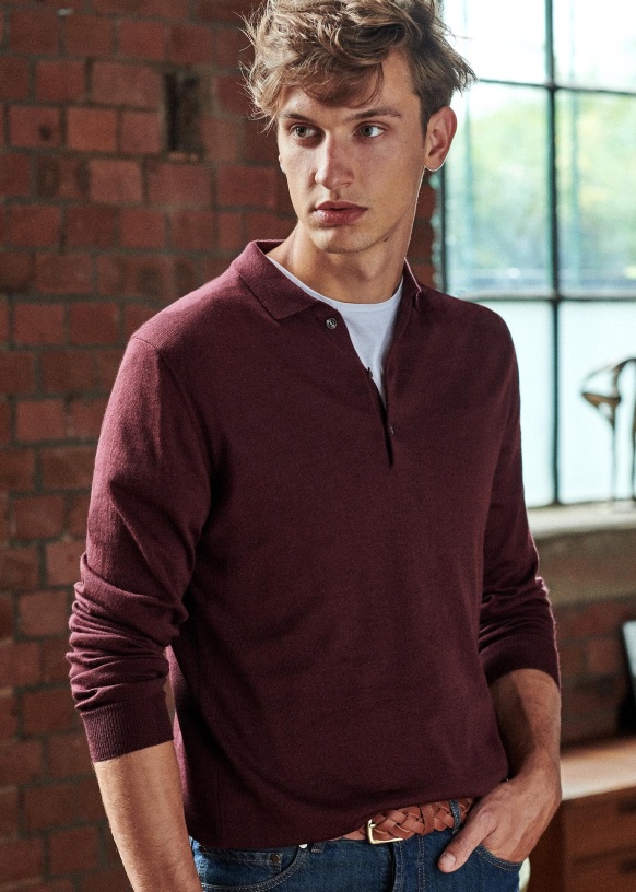 Mike Sweater - Burgundy - Wool - Sézane