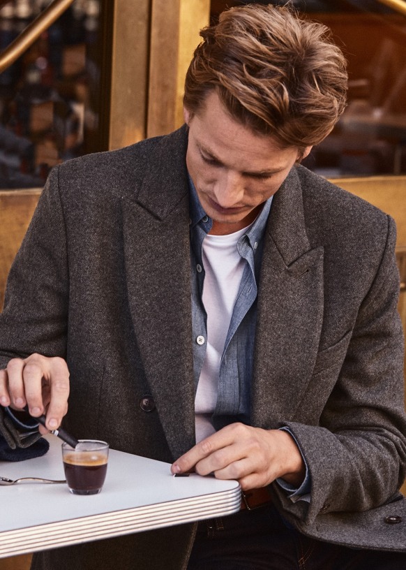Manteau Alexandre - Camel - Laine - Octobre Éditions