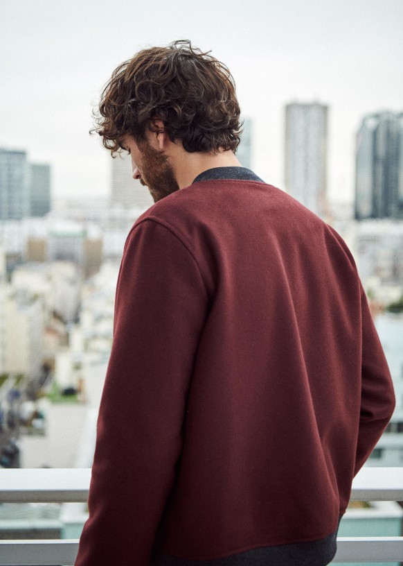 Bradley Teddy - Burgundy - Wool - Sézane