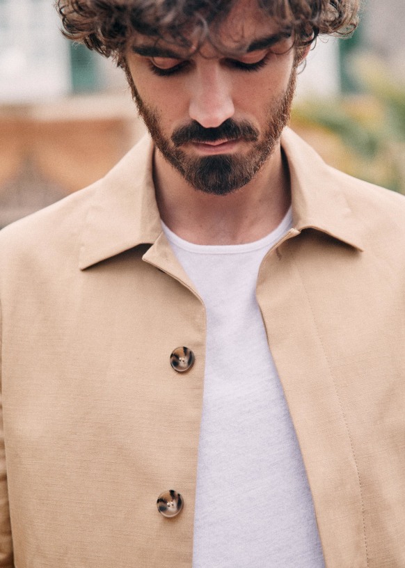 Conrad Coat - Beige - Cotton - Sézane