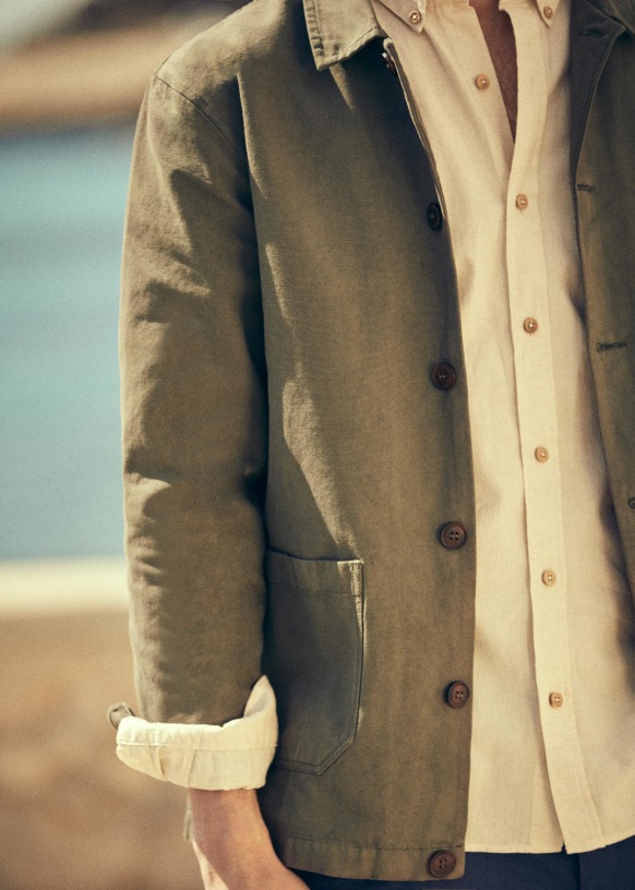 Tim Jacket - Vintage Blue - Organic Cotton - Sézane