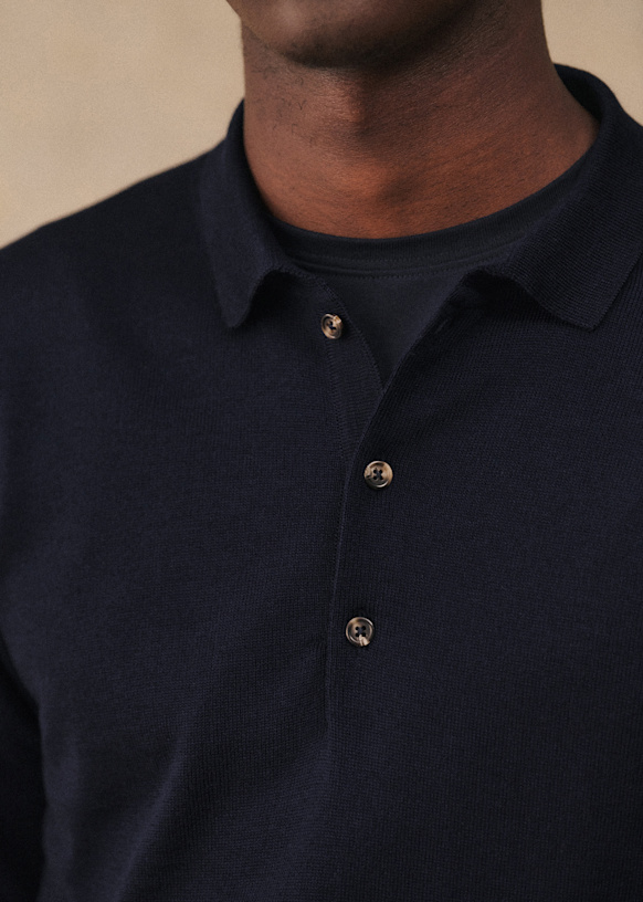 Mike Sweater - Navy - Merino Wool - Octobre Éditions