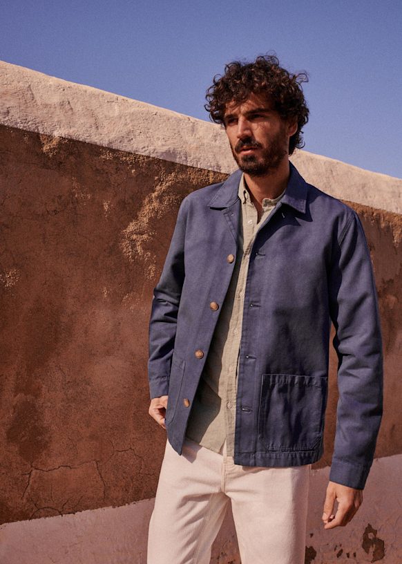 Tim Jacket - Vintage Blue - Organic Cotton - Sézane