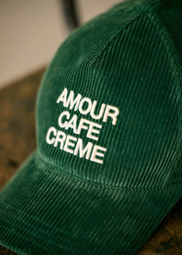 Amour Café Crème Velvet Hat - Navy - Organic cotton - organic textile ...