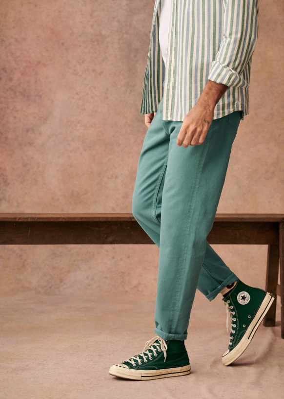 Pantalon Swan - Denim Clair - Coton - Octobre Éditions