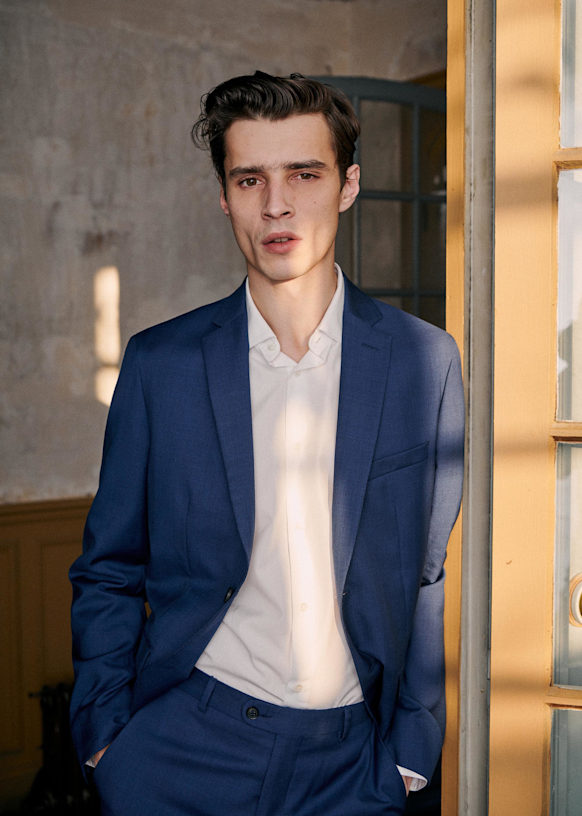 Elliot Jacket - Prince of Wales Blue - Wool - Sézane