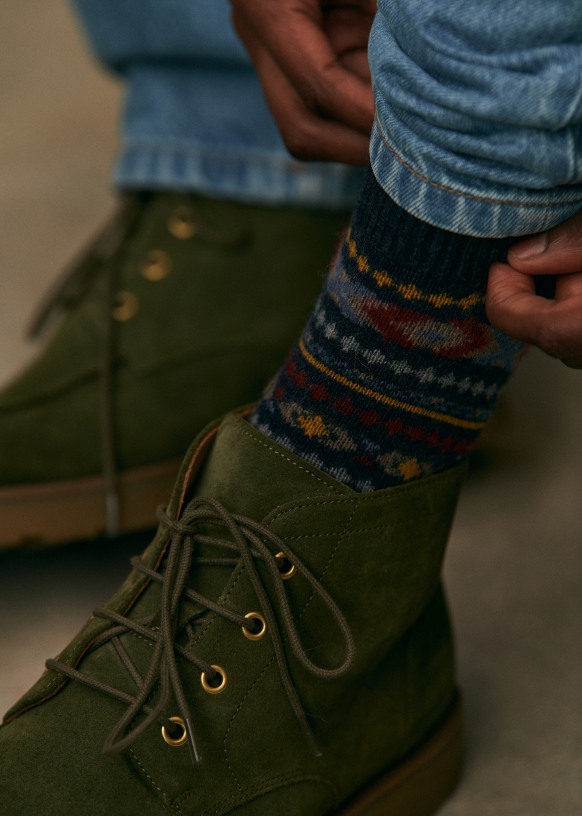 Hensen Socks - Navy / Multicolor - Recycled wool - Sézane