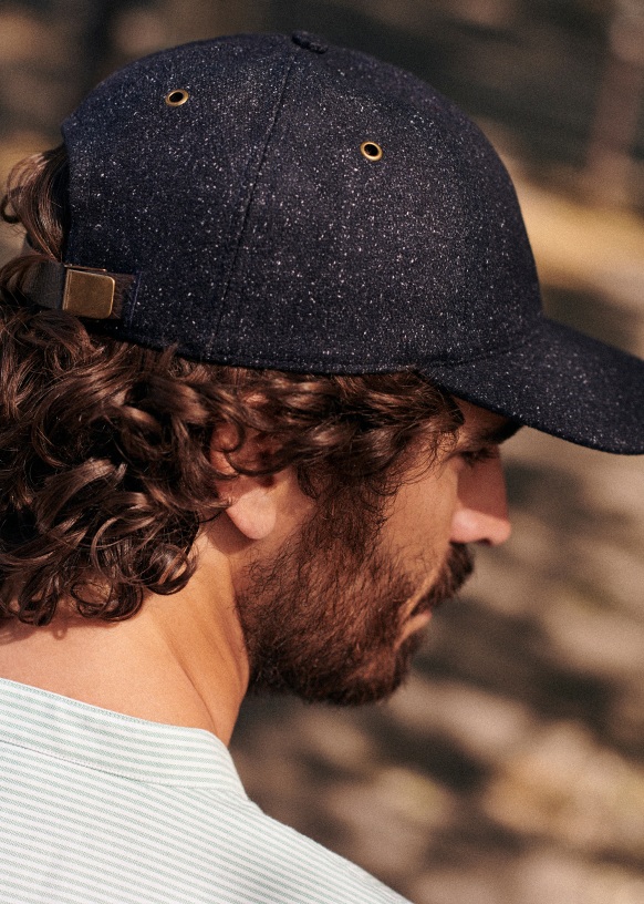 Chase cap - Flecked Navy - Cotton - Sézane