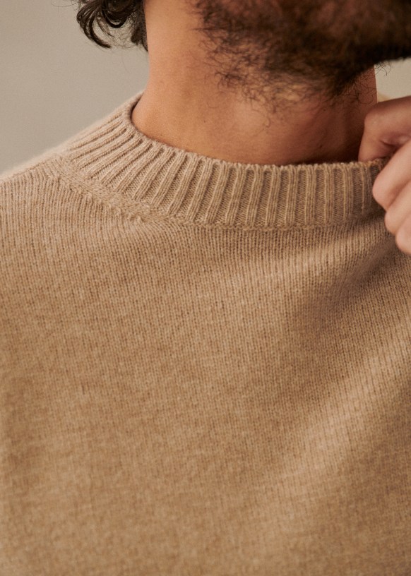 Riley Sweater - Beige - Merino Wool - Sézane