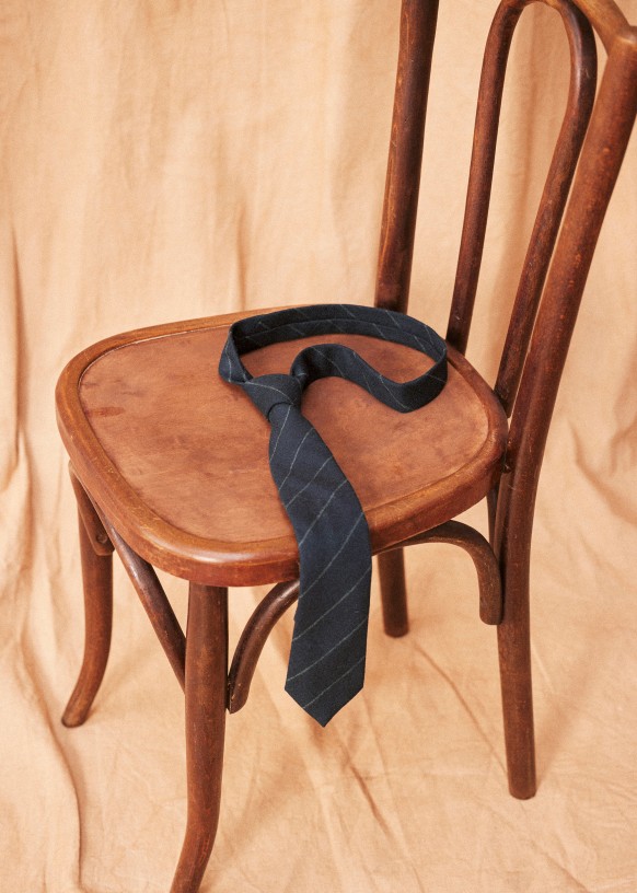 Fletcher Tie - Red / Blue Pattern - Wool - Sézane