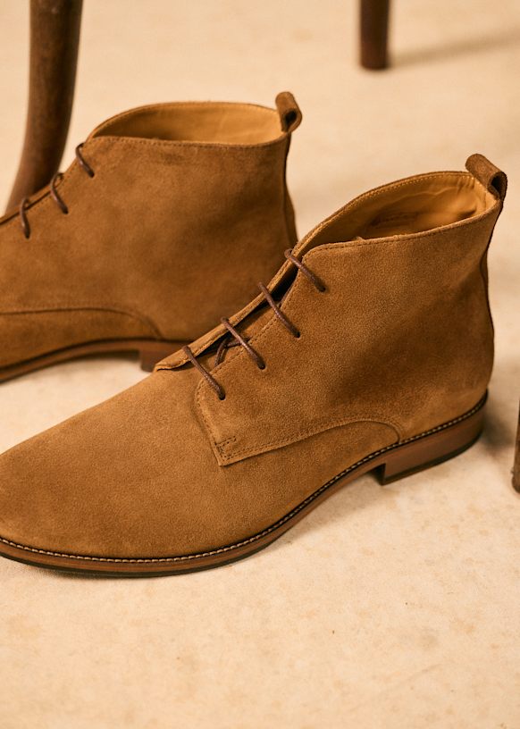 Chukka John Boots - Camel Suede - Bovine leather - Sézane