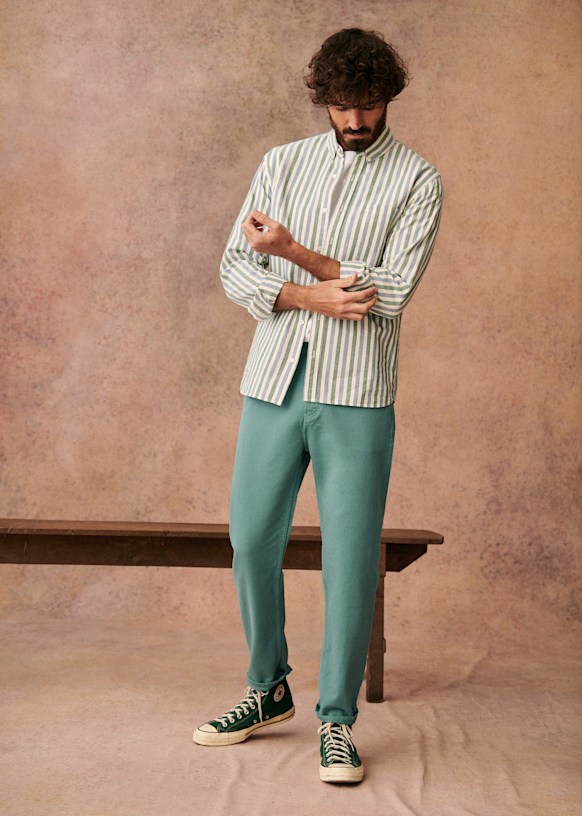 Pantalon Swan - Denim Clair - Coton - Octobre Éditions