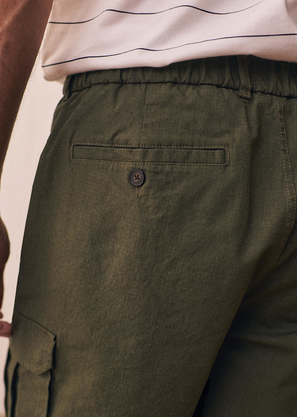 Yaden Short - Olive Green - Organic cotton - organic textile - Sézane