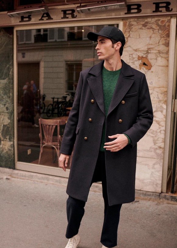 Manteau Shepherd - Marine - Laine - Sézane